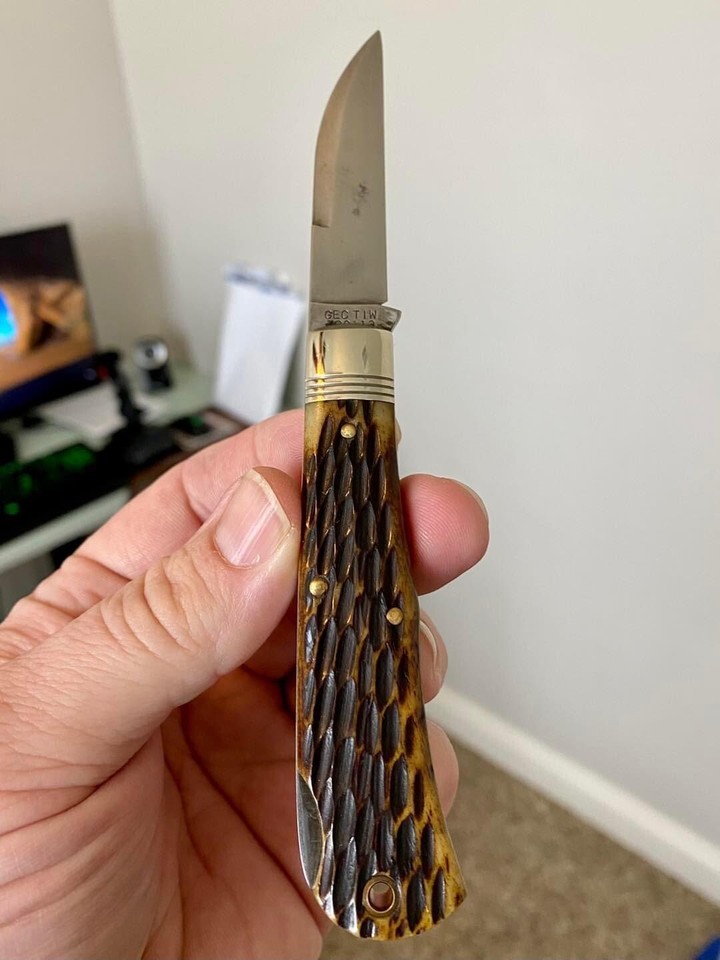 GEC GREAT EASTERN CUTLERY 72 1 Of 46 LOCKBACK HUNTER ANTIQUE GREEN ...