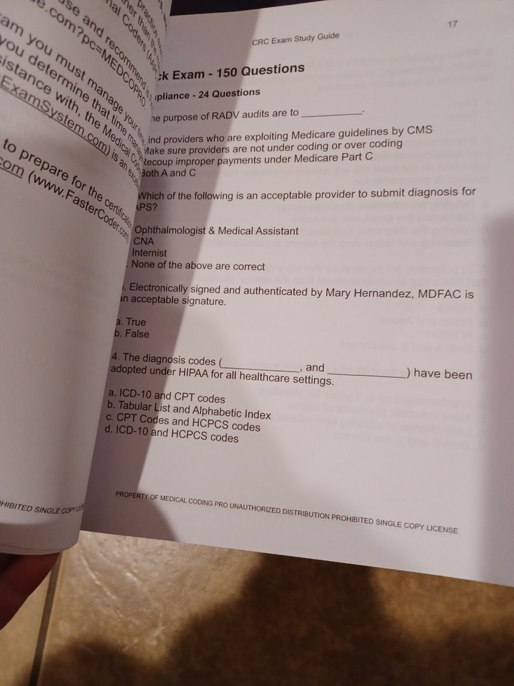 Coding Pro Medical-Crc Exam Sg - 2021 /E BOOK NEW | eBay