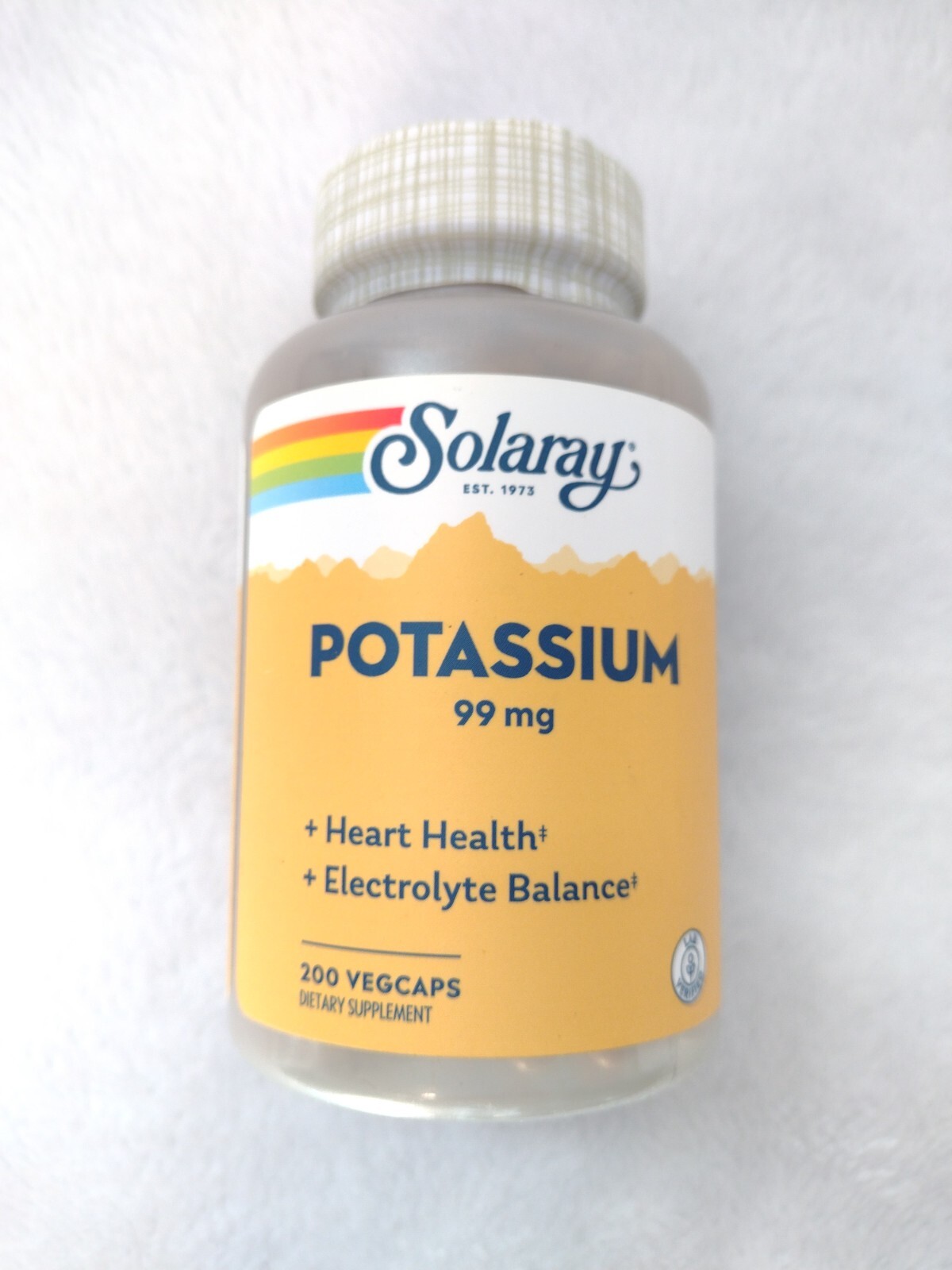 Solaray Potassium 99 mg Heart Health & Electrolyte Balance 200 Caps Exp ...