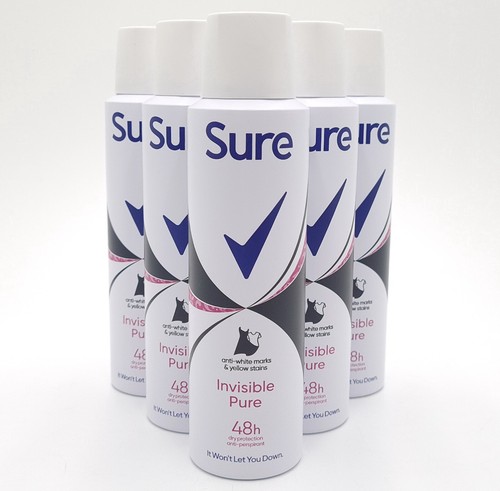 SURE INVISIBLE PURE ANTI-PERSPIRANT DEODORANT 150ML 3 OR 6 PACK | eBay UK