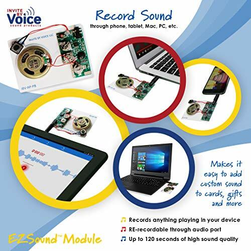 Ezsound Module Push Button Activated Easy to Record 120 Seconds ...