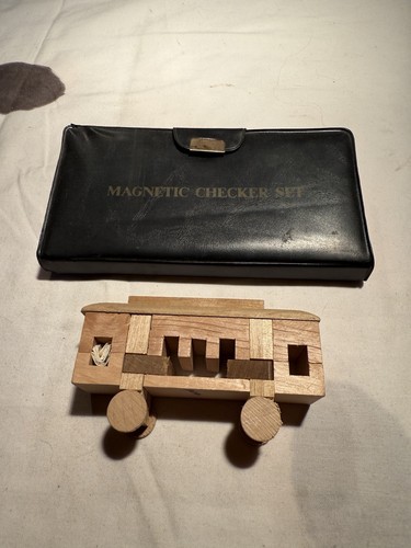 Vintage Made In Hong Kong Magnetic Checker Set And Japan Wood Toy ...