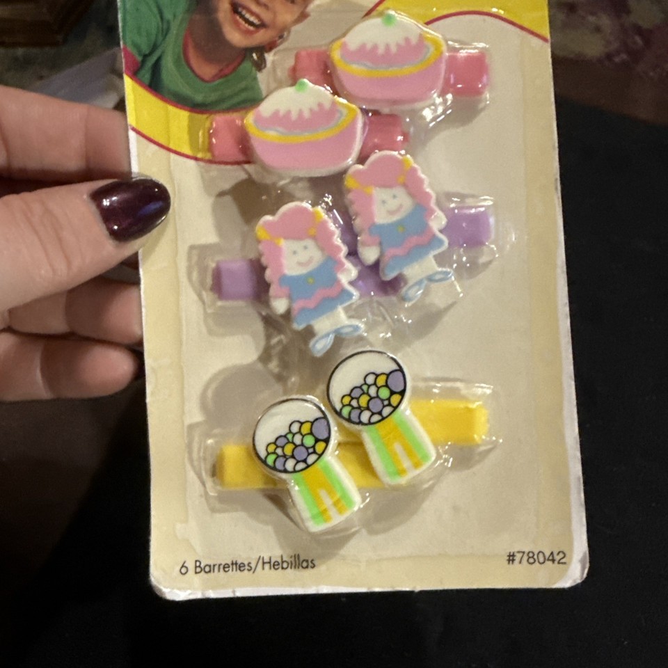 Vintage Kids Barrettes! (1990s) Self Hinge! Snap Tight! Unique old ...