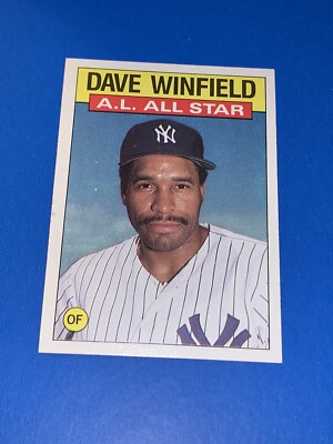 1986 Topps Dave Winfield All Star Card New York Yankees #717 Set Break ...