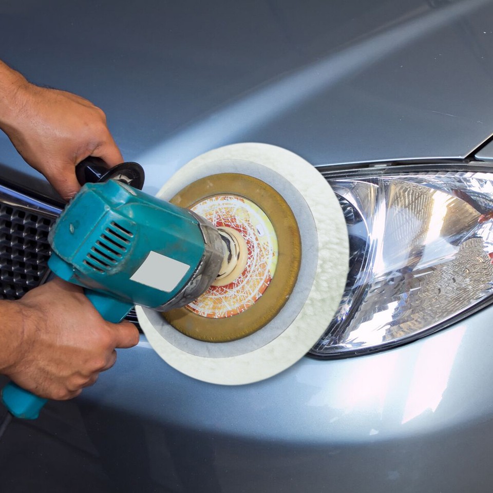 6PCS Polishing Bonnet Pads 9 to 10 inches Buffer Bonnets Microfiber Car ...