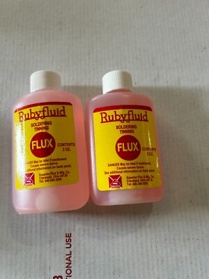 New 2-pack lot Rubyfluid Liquid Soldering Tinning Flux 2 oz Bottle | eBay