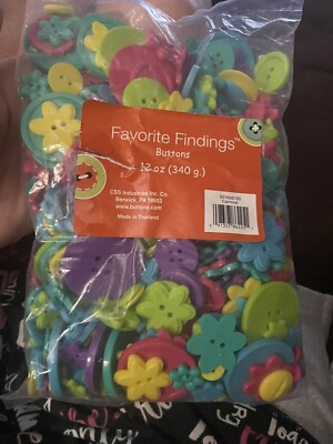 Favorite Findings 12 Oz Buttons Carnival Megabag Mix of Shapes, Sizes ...