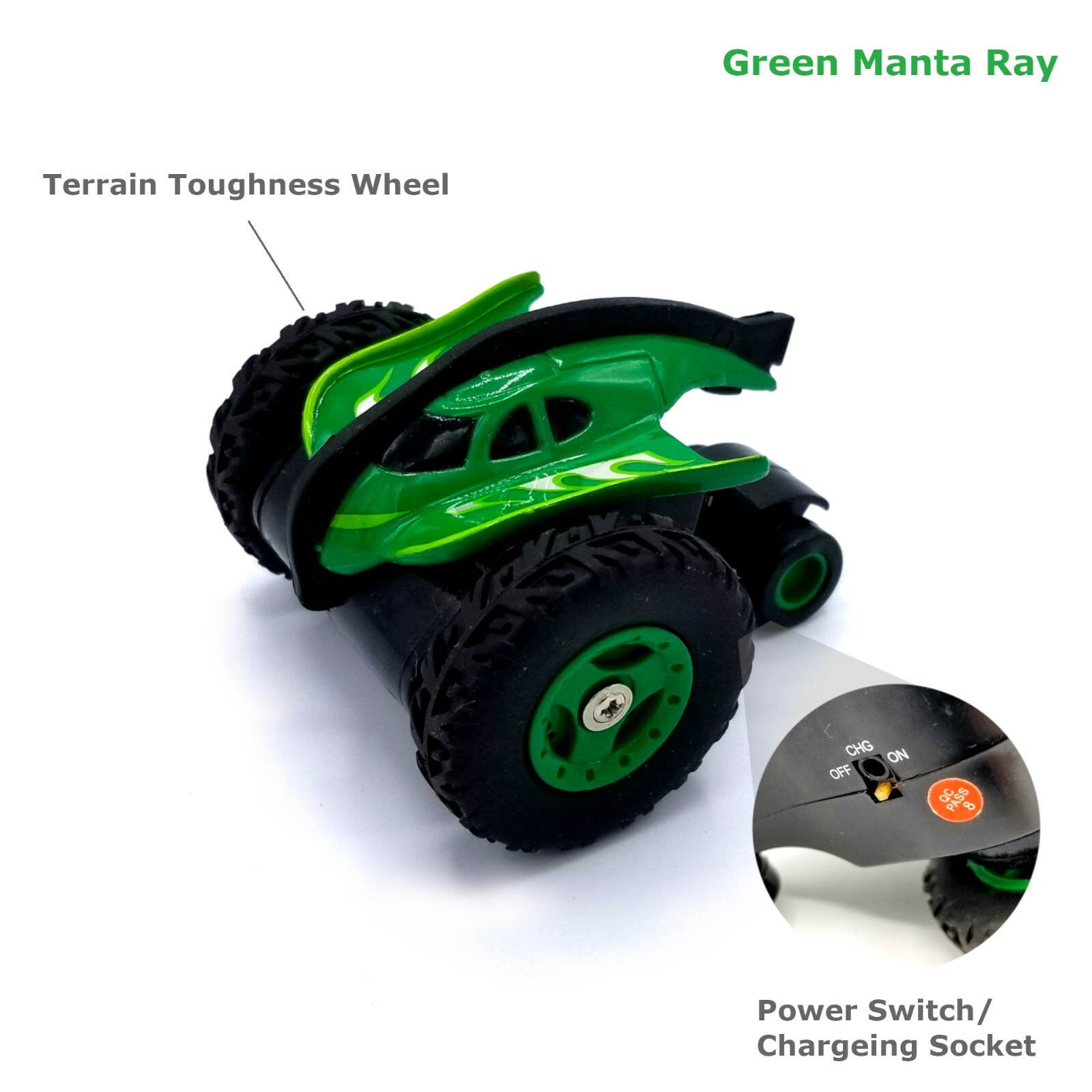 Hyper Runner Stunt - Green. Remote Control Race Car Performs High-Speed ...