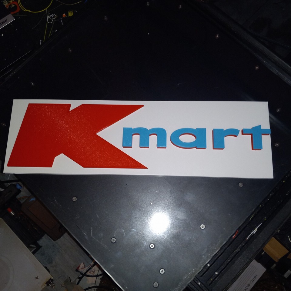 15 Inch Vintage Old Style 3D Kmart Sign, 3D printed. 3D Reproduction ...