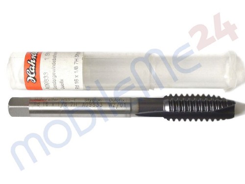 Rooster rider threaded drill round thread Rd 16x1/8 HSSE Stygian 16 x 1 ...