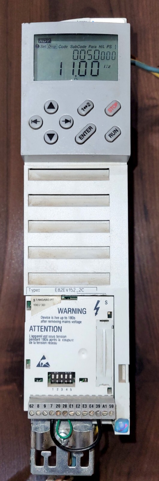 Lenze 8200 Vector VFD Inverter E82EV152_2C 1.5kW / 2HP + E82ZBC ...