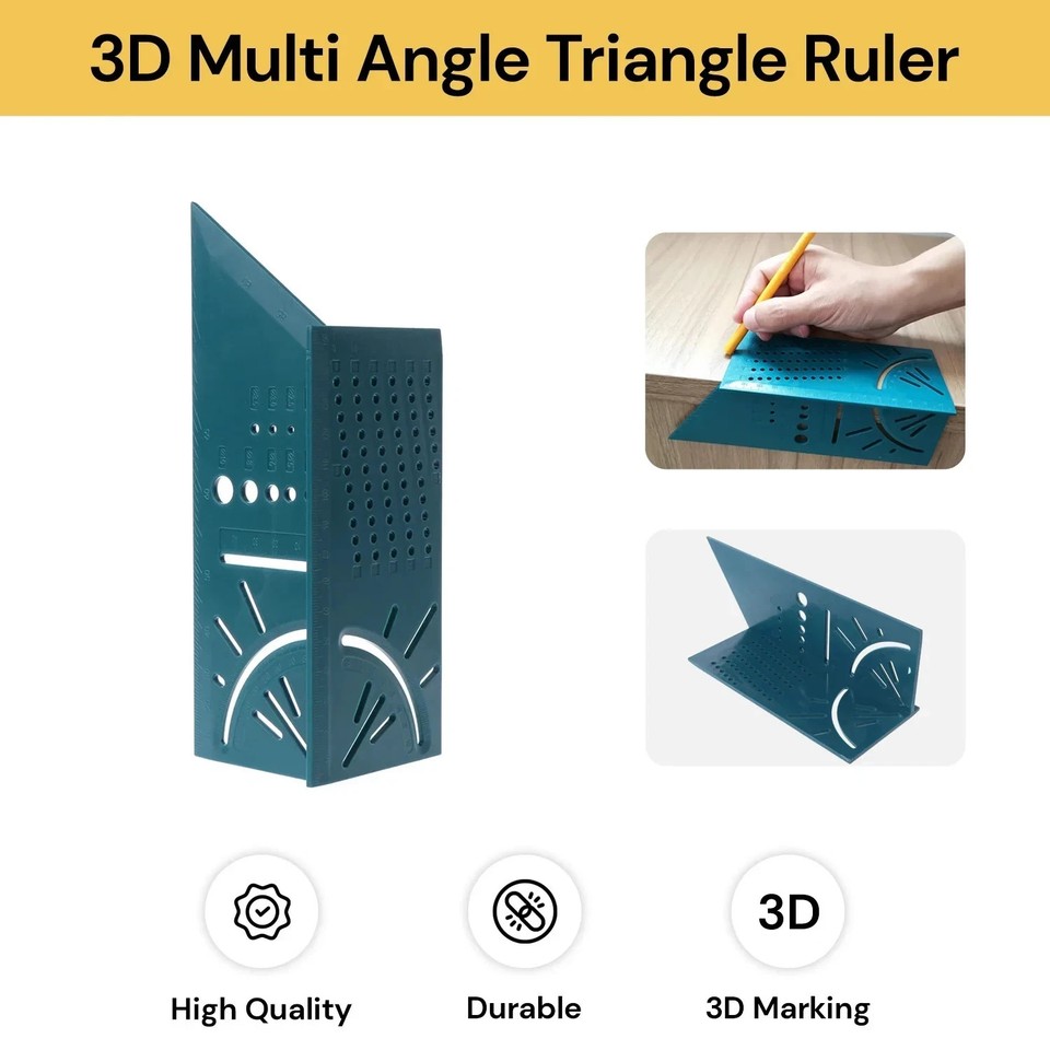 Woodworking Square Size Measure Ruler 360 Degree 3D Mitre Angle Measuring . | eBay Australia