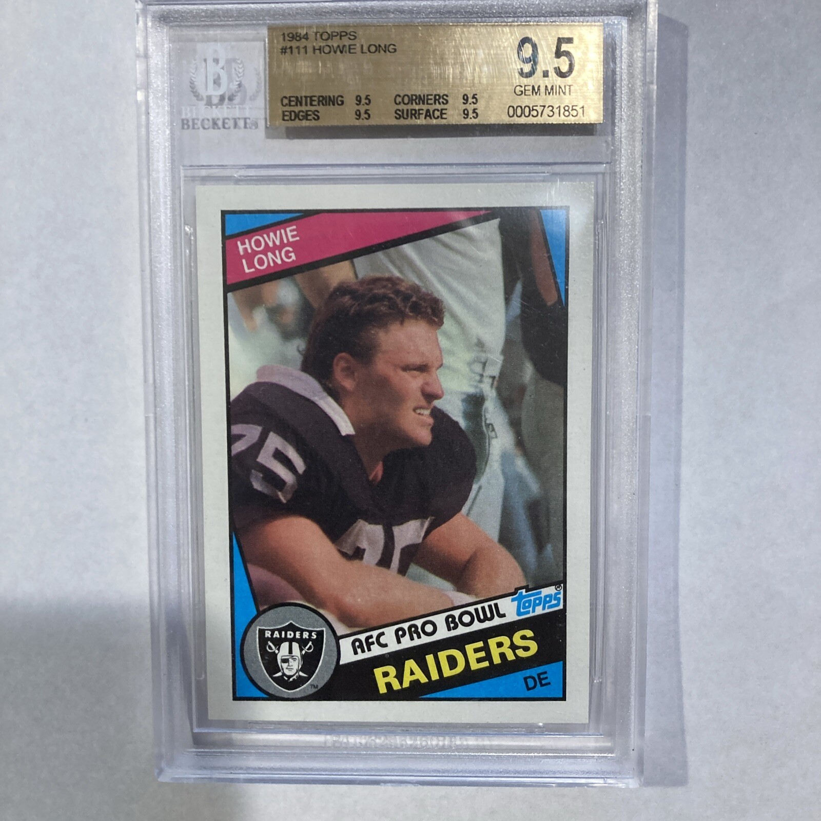 1984 Topps HOWIE LONG RC #111 BGS 9.5 (ALL GRADES 9.5) | eBay