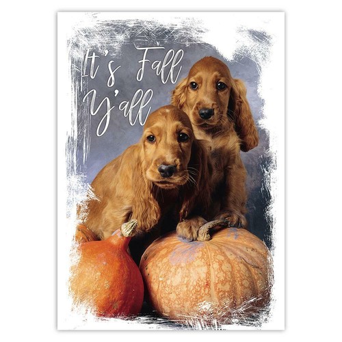 Gift Sticker : Cocker Spaniel Fall You All Dog Pet Puppy Thanksgiving ...