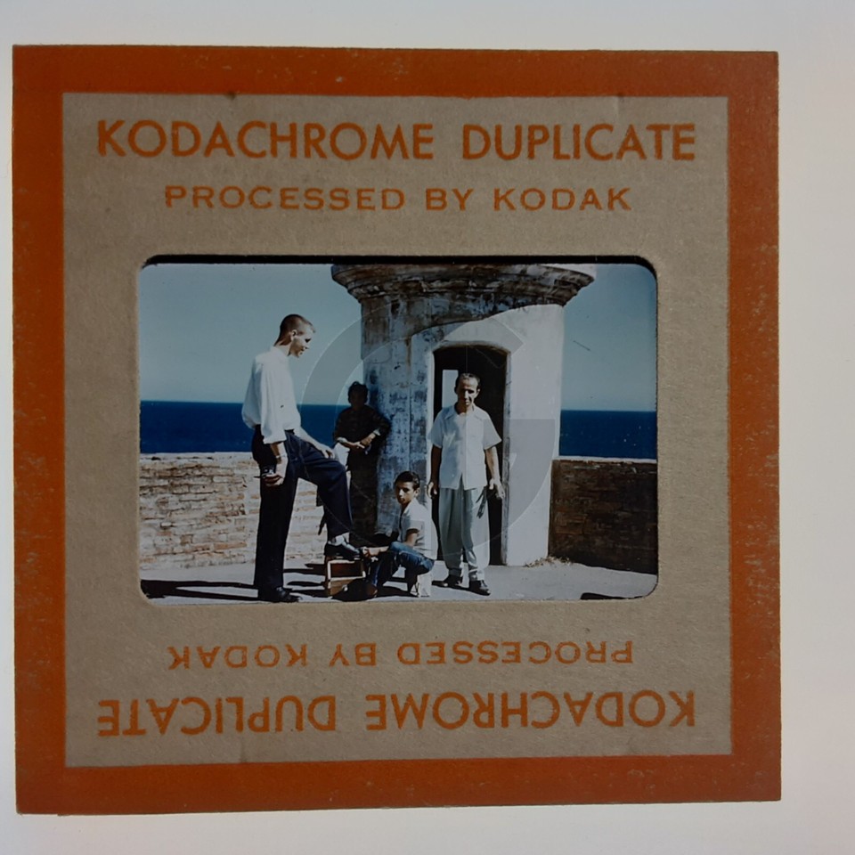 Handsome Man & "Native Shoe Shine Boy" in Puerto Rico: 1950's 35mm ...