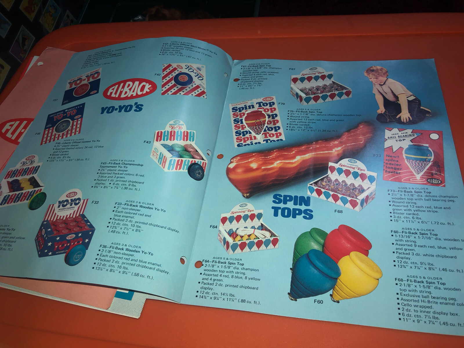 VTG Fli-Back 1976 1977 Dealer Toy Catalog Price Guide Paddle Ball Baton ...