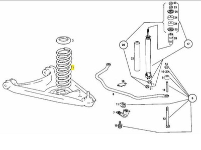 A1153213004 MERCEDES W107 W114 W115 FRONT SPRING GENUINE NEW | eBay