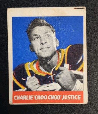 1948 Leaf #15 CHARLIE JUSTICE Rookie RC -- UNC College HOF -- Filler ...