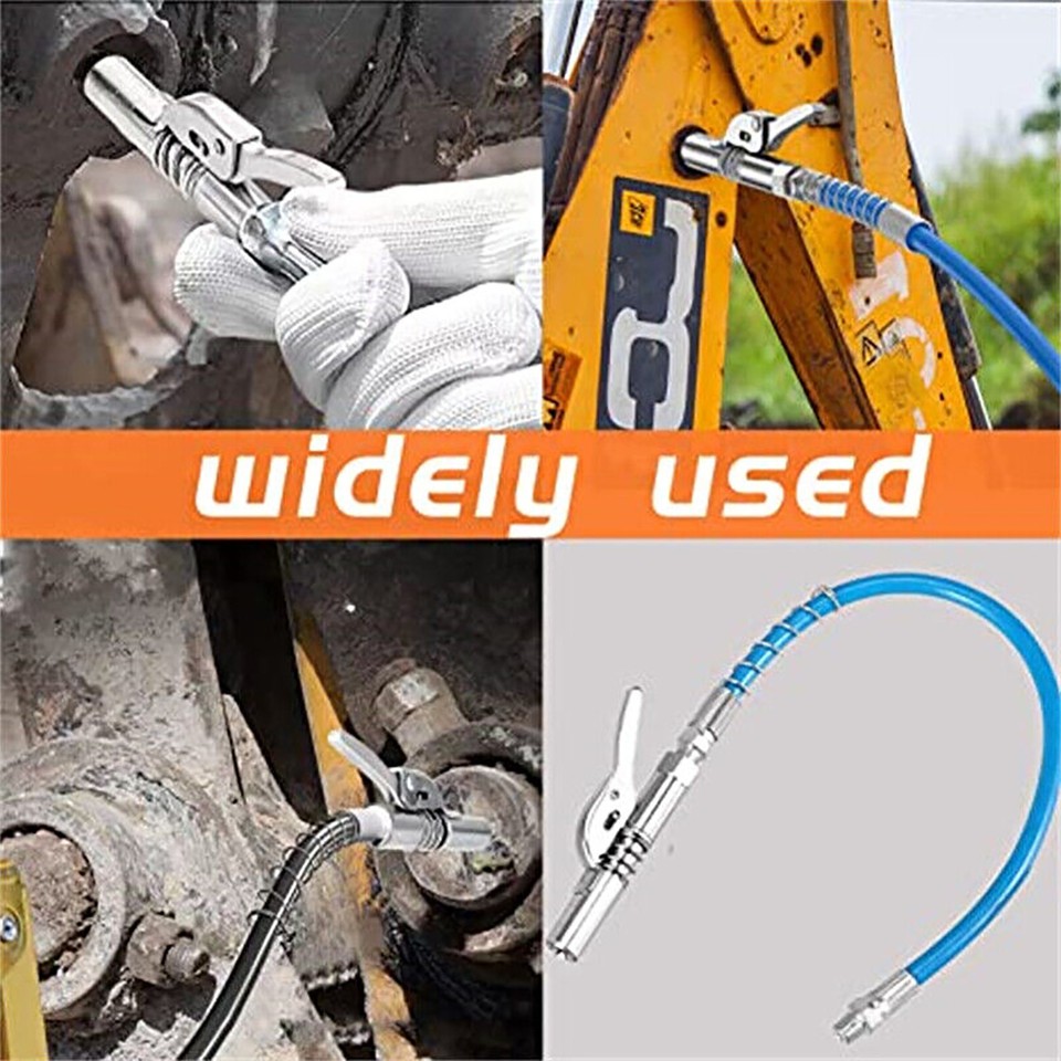 2PCS Grease Gun Coupler High-Pressure Quick Release Lock Oil Injection ...