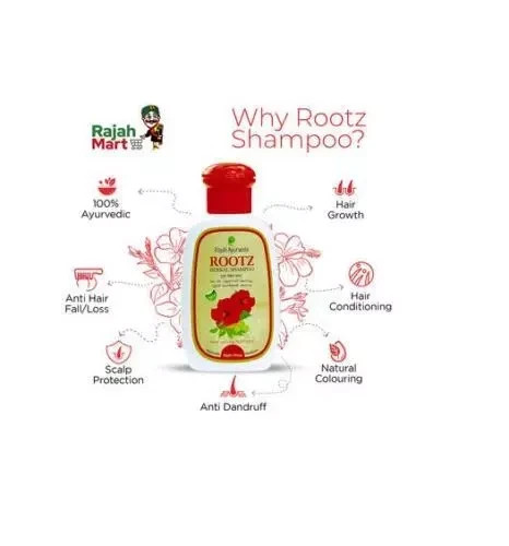 Rajah Ayurveda Rootz Herbal Shampoo for Anti Hair Fall & Dandruff Control 100ml | eBay