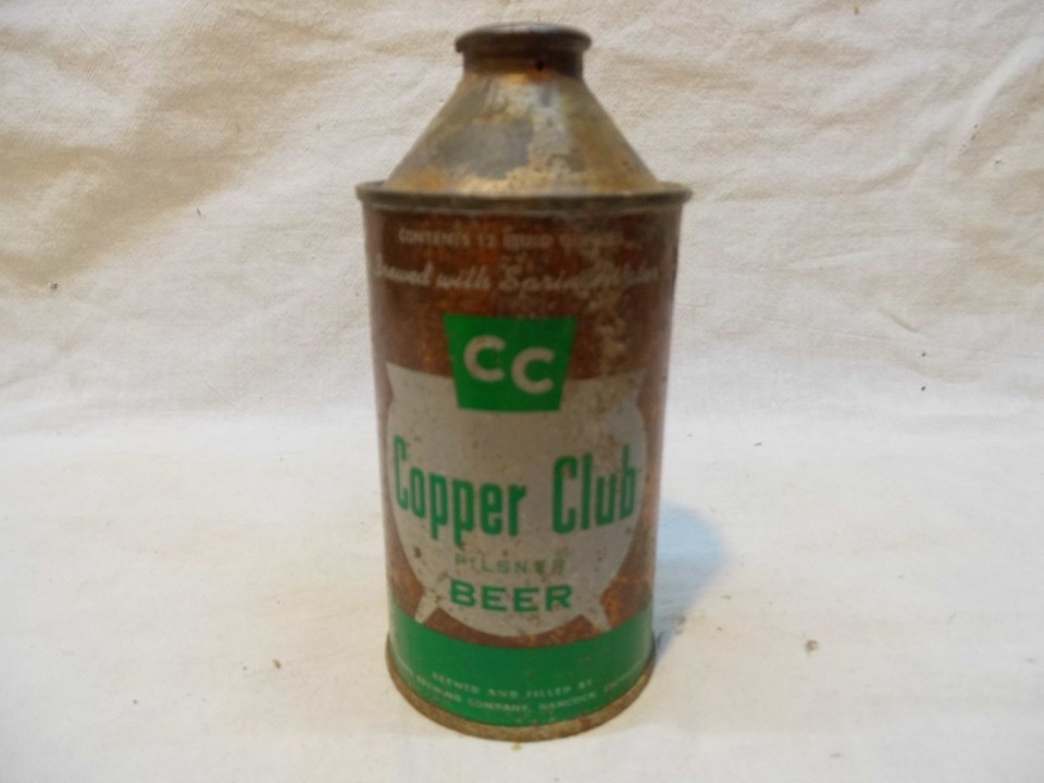 COPPER CLUB PILSENER CONE TOP BEER CAN~HASS BRG, HOUGHTON, MI | eBay
