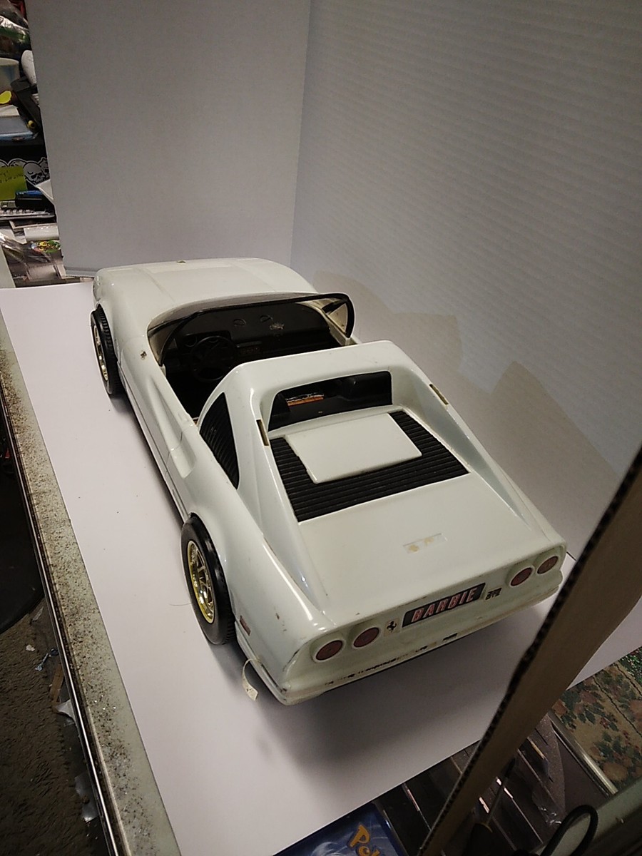 White 1980s Barbie Car