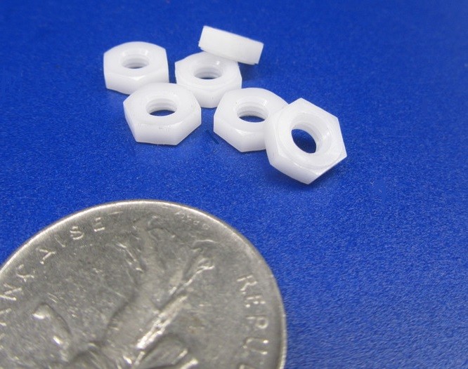 Hex Nut, Acetal, Delrin, White, 10-32 Threads, 50 Pcs | eBay