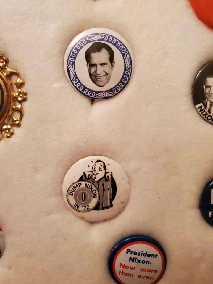 Vintage President Nixon RARE Political Buttons encased lot collection ...