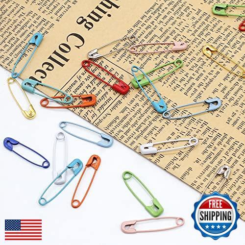 Qjaiune 100 PCS Mixed Colored Safety Pins - 38mm / 1.5 Inch Assorted ...