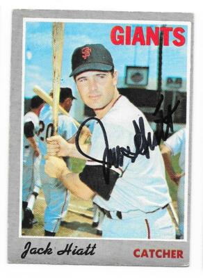 JACK HIATT 1970 TOPPS AUTOGRAPHED SIGNED # 13 SAN FRANCISCO GIANTS | eBay