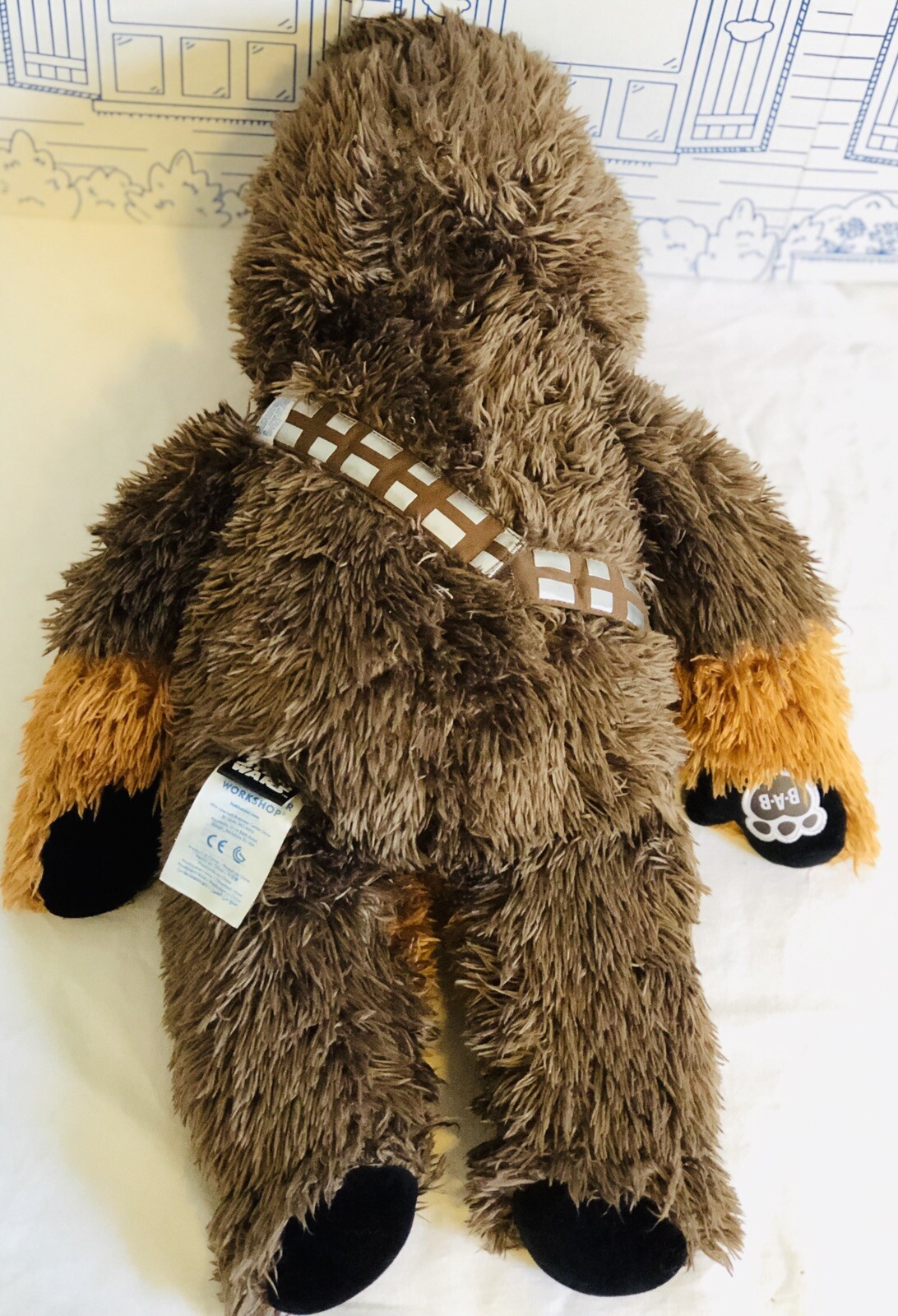 Build a Bear Chewbacca Star Wars Plush Wookie Sound Stuffed Animal Set ...