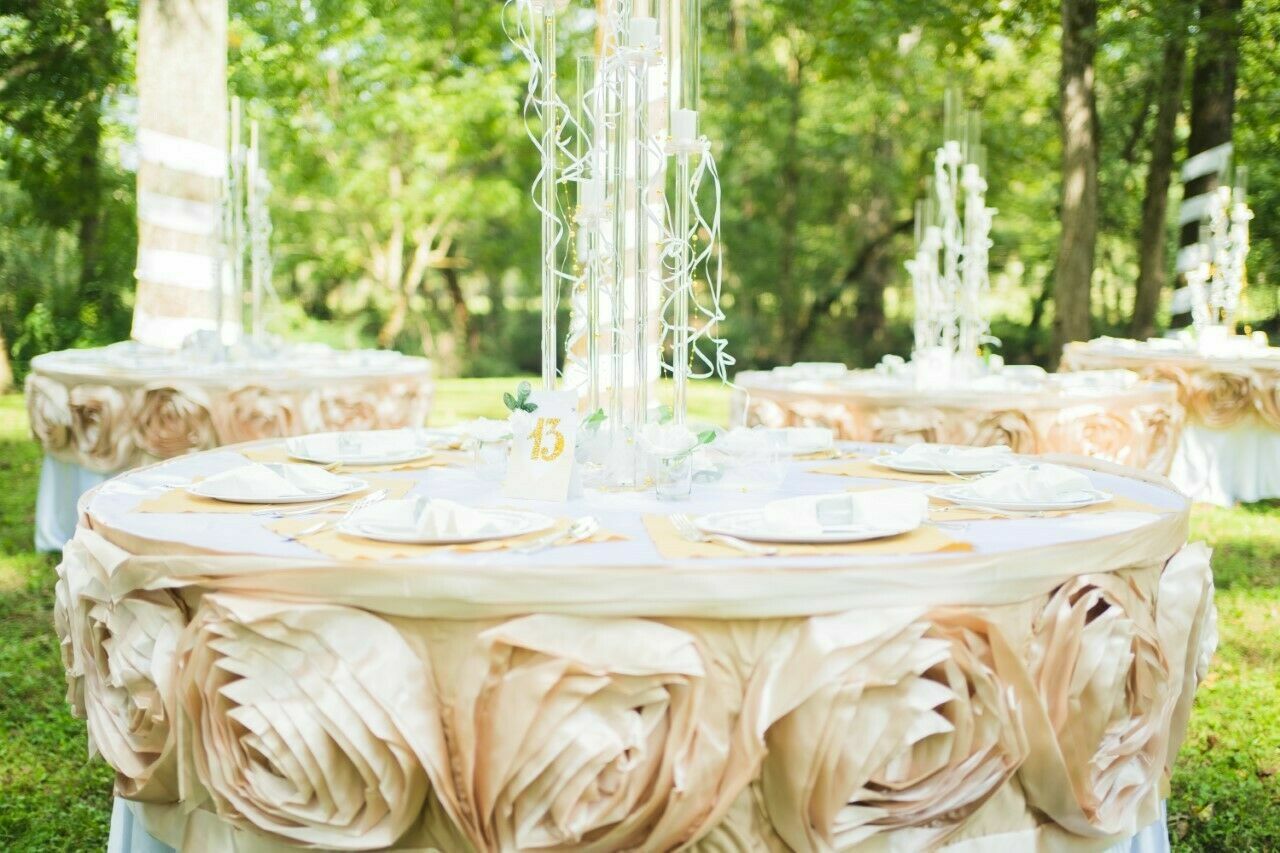 17FT Large Rosette Table Trim with Velcro - Champaine | eBay