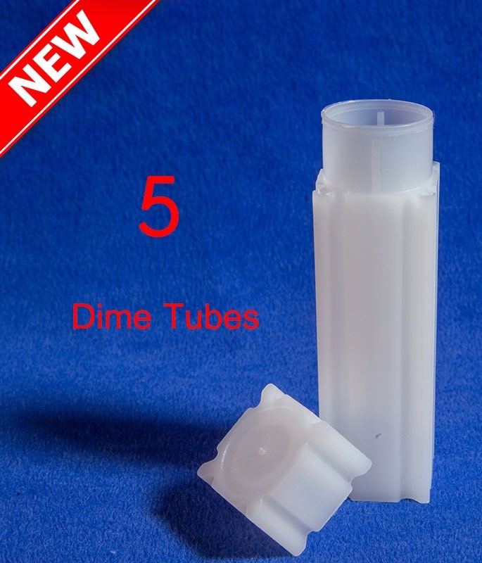 Lot Of 5 Coin Safe Square Tubes For US Dime Storage Free Shipping Deal ...