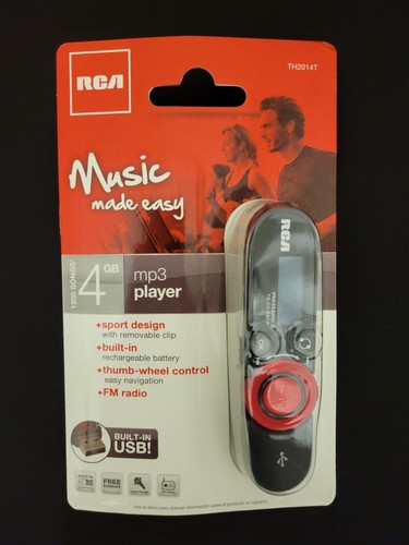 New Sealed RCA Music Made Easy 4GB Digital MP3 Player w/ FM Radio USB 2 ...