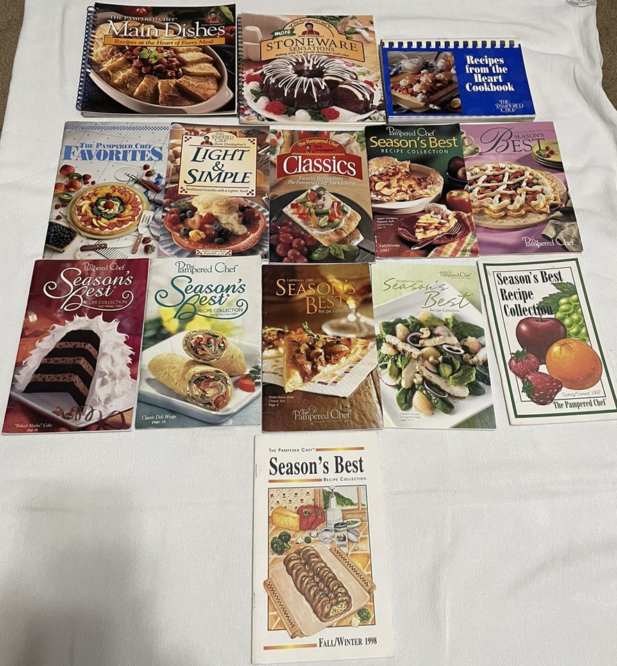 LOT x 14 Pampered Chef Recipe Books Cooking Baking Entertaining ...