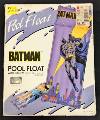 Vintage Coral Batman Inflatable Pool Float With Pillow 72" x 30" 1991 ...