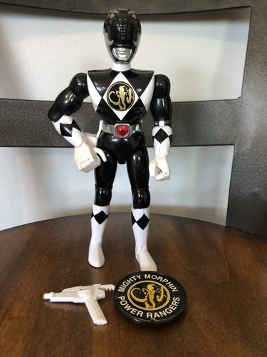 Power Rangers 1994 Mighty Morphin Karate Kick Action 8" Zack Black ...
