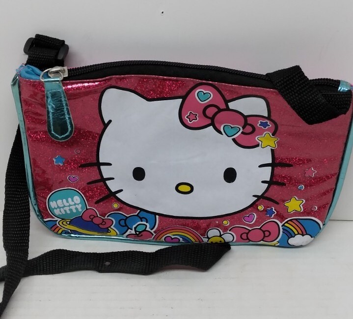 Hello Kitty Purse Crossbody Adjust Strap Glitter Orig… - Gem