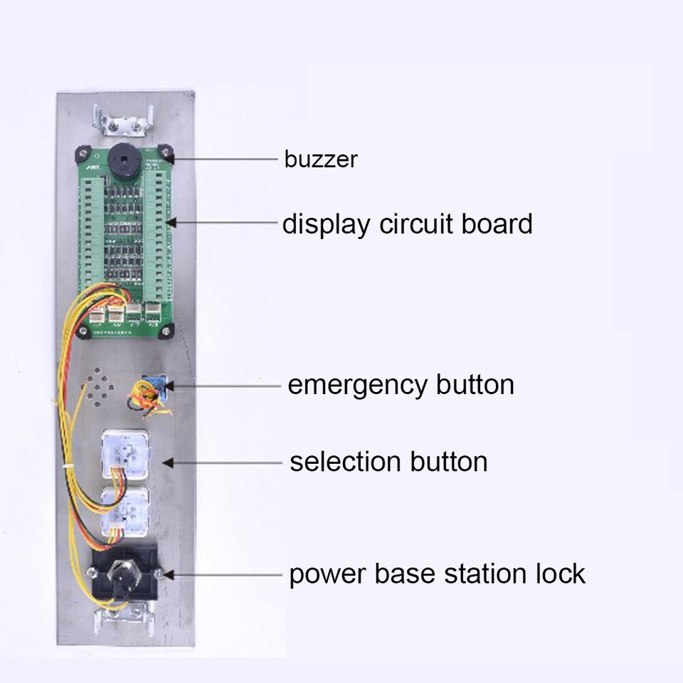 Elevator Hall Call Button Box 4-Floors DC24V Plate & Power Lock ...