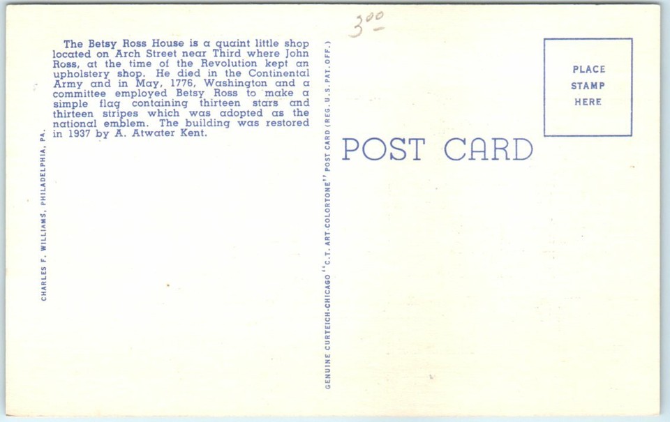 Postcard - Betsy Ross House - Philadelphia, Pennsylvania | eBay