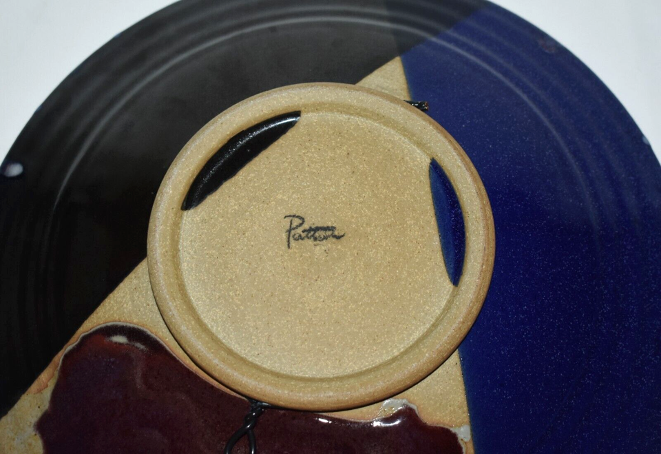 Matthew Patton Orcas Island Studio Art Pottery 13" Abstract Footed Bowl ...