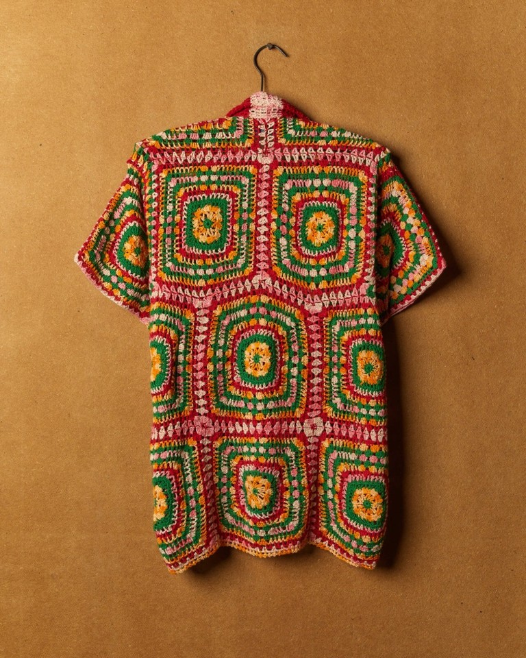 BODE MANCHESTER CROCHET SHORT SLEEVE SHIRT | eBay
