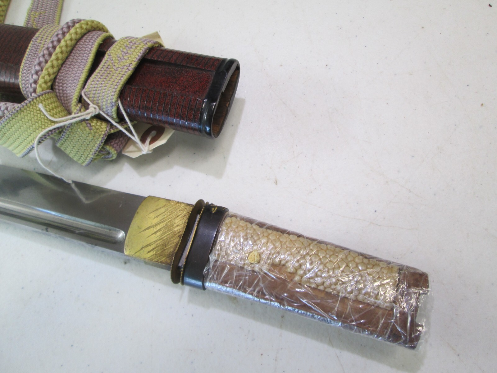 OLD SAMURAI JAPANESE DAGGER TANTO SWORD & SCABBARD SIGNED BLADE #K278 ...