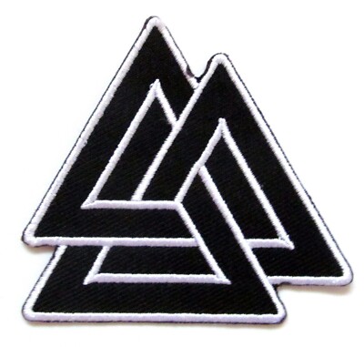 Viking Valknut Iron On Patch- Mythical Patches Applique Crafts Badge | eBay