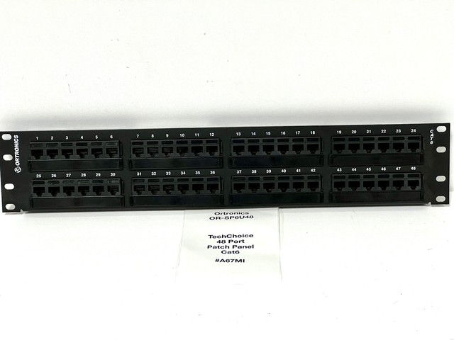 Ortronics Techchoice Cat6 48-port Patch Panel Or-sp6u48 Stsi (ORSP6U48 ...