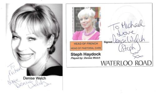 Waterloo Road - Steph Haydock/Denise Welch -Hand Signed Card & Photo ...