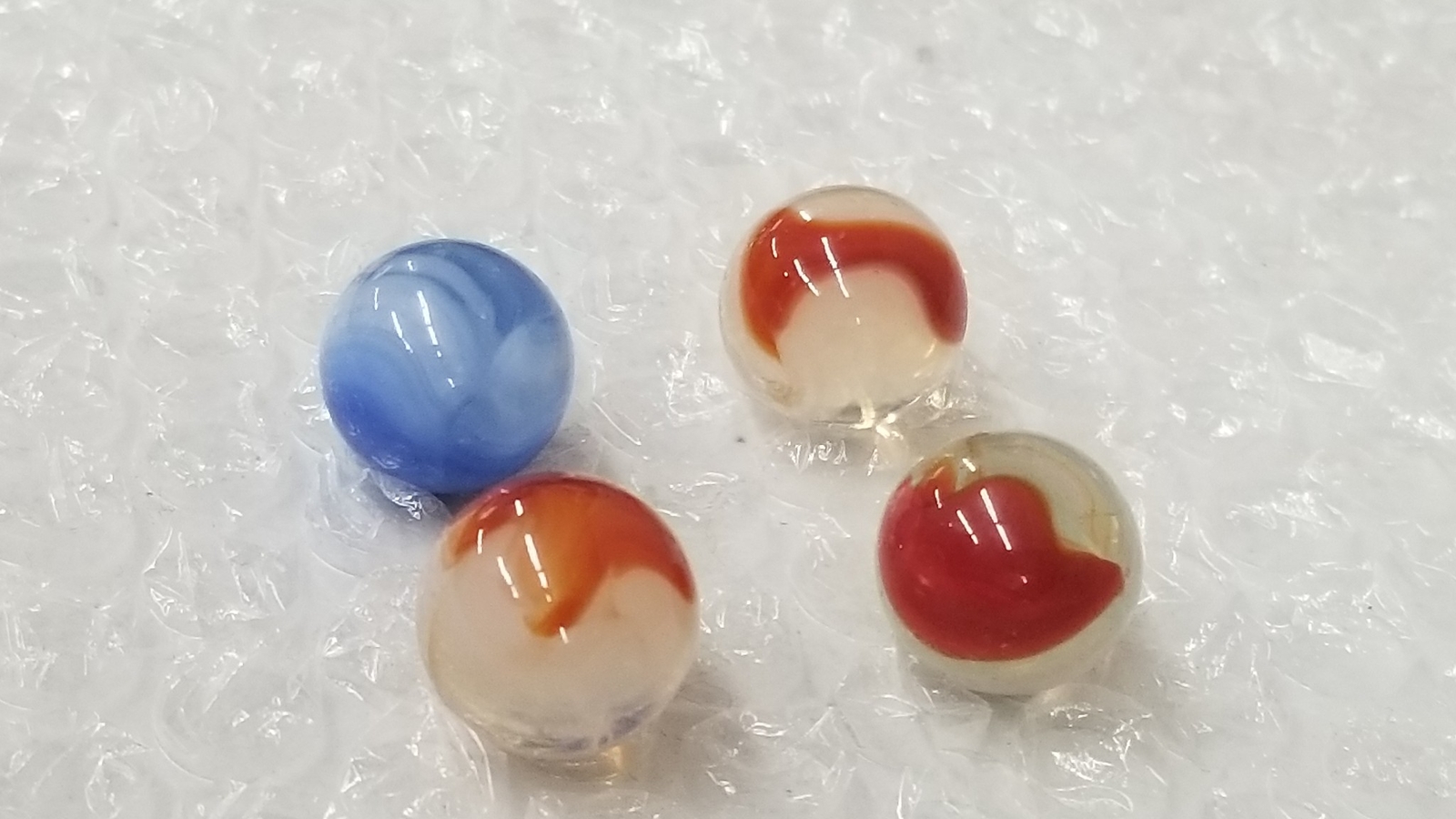 4 Vintage Vitro 5/8" Phantom Conqueror Marbles Nice Clean Shelf UP5 #72 ...
