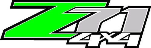 Chevy Z71 4x4 two decal sticker set green | eBay