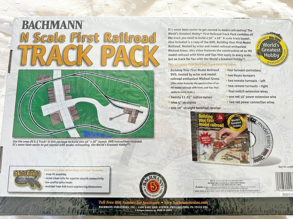 Bachmann ~ N Scale ~ World's Greatest Hobby ~ First Railroad Track Pack ...