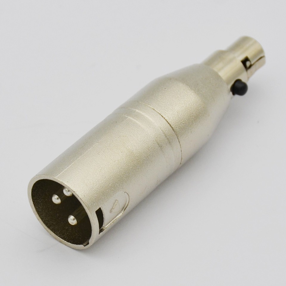 4pcs Mini XLR 3Pin Audio Female to Male Mic Microphone Connector ...